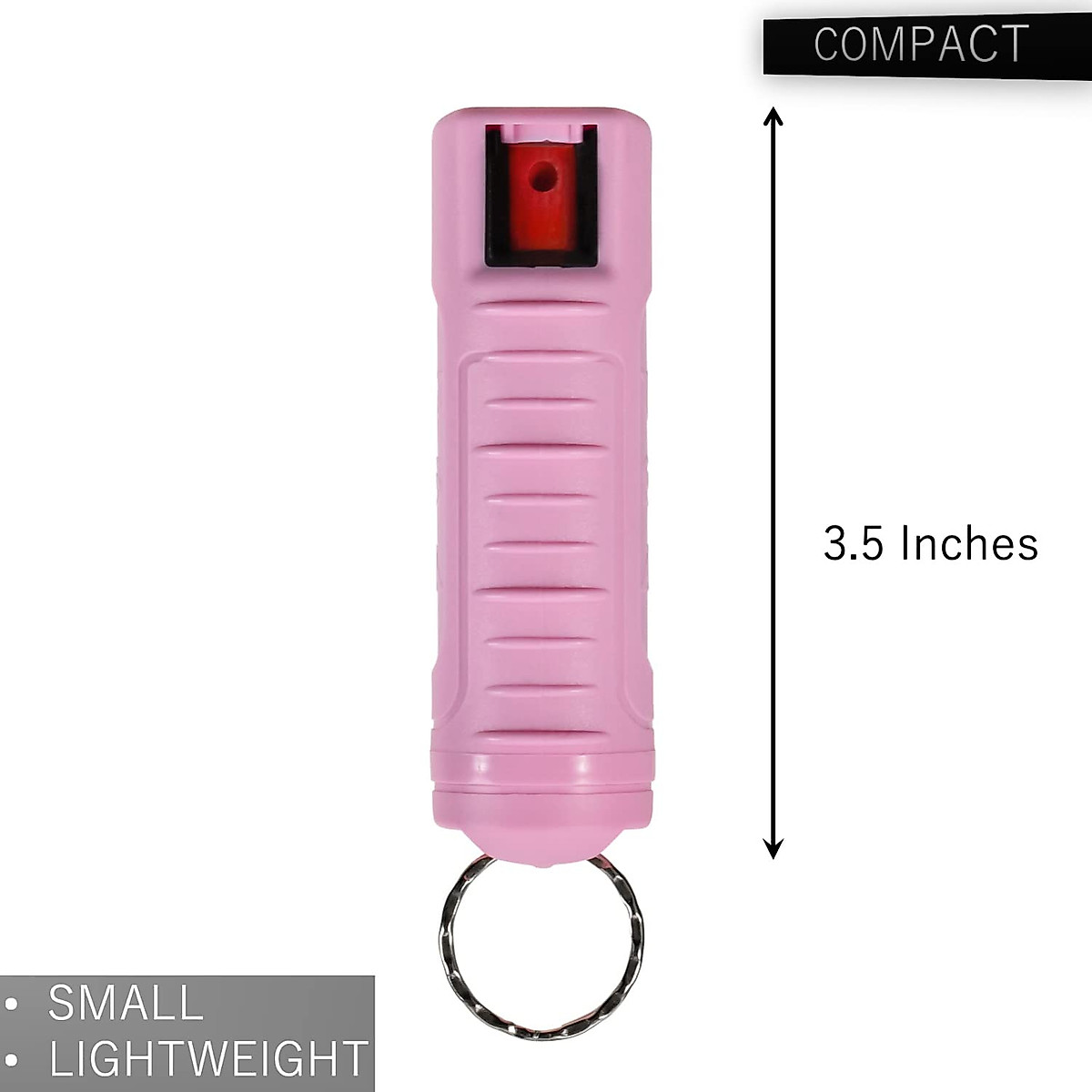 Police Magnum Pepper Spray Keychain Self Defense Belt Clips- Tactical Safety Key Chain Protection- Made In The USA-3 Pack Soft Pink INJ