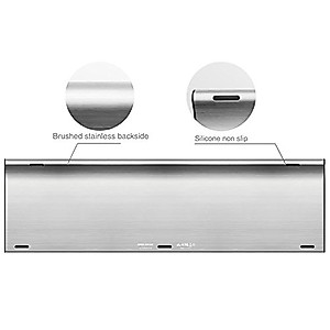 Arteck 2.4G Wireless Keyboard Stainless Steel Ultra Slim Full Size Keyboard with Numeric Keypad for Computer/Desktop/PC/Laptop/Surface/Smart TV and Windows 10/8/ 7 Built in Rechargeable Battery