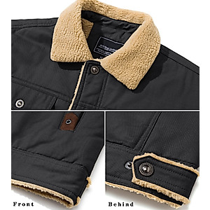 EKLENTSON Mens Fleece Lined Jacket Mens Outdoor Jackets Winter Jackets for Men Fashion Jacket Men Warm Jackets for Men, Grey, XX-Large