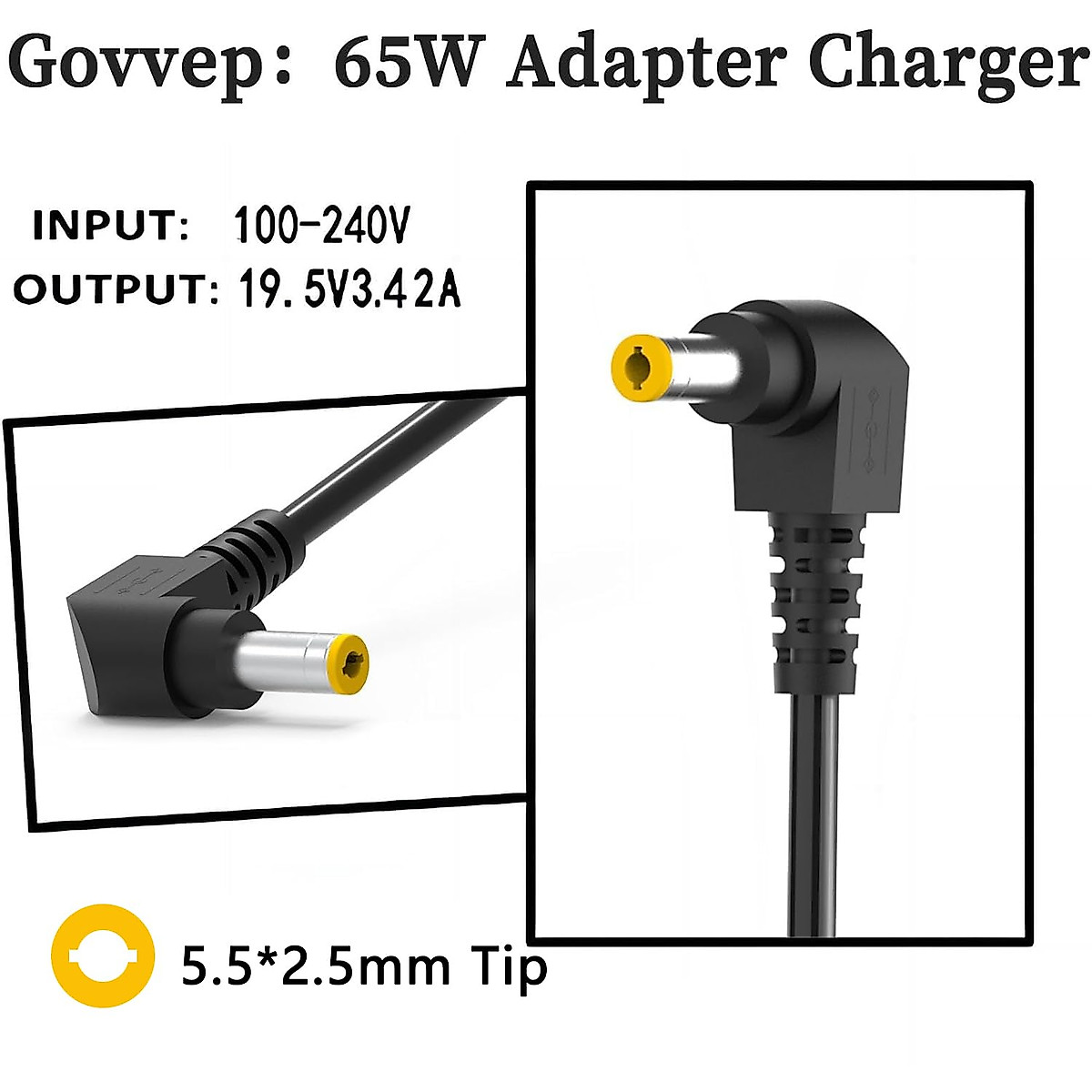 65W Laptop Charger for Toshiba Satellite C55 L510 C655 C850 L755 C855D NB15T P55 P55W CL15T S55;Toshiba Portege Z30 R835 Satellite Radius 11 14 15 Power Supply Cord 19V 3.42A