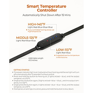 nimood Neck Stretcher, Cervical Neck Traction Device, Neck Hump Corrector with Graphene Heating, Neck and Shoulder Relaxer for TMJ Neck Pain Relief, Muscle Relax, Spine Alignment Relax Gifts for Bed