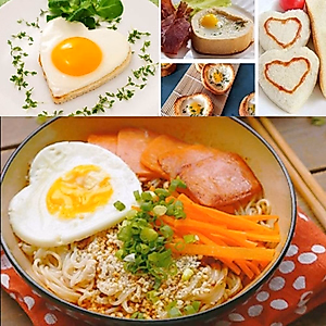 Fried Egg Mold Ring Set of 10 - Stainless Steel Non-Stick Egg Shaper Ring