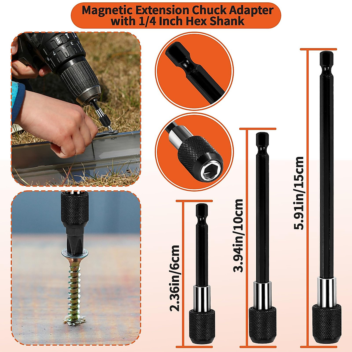 33Pcs Flexible Drill Bit Extension Set-2 Pcs 105°Right Angle Drill Bit Extension, 1/4 3/8 1/2" Universal Socket Adapter Set, Bendable Drill Bit Extension, screw bit holder and Screwdriver Bit Kit