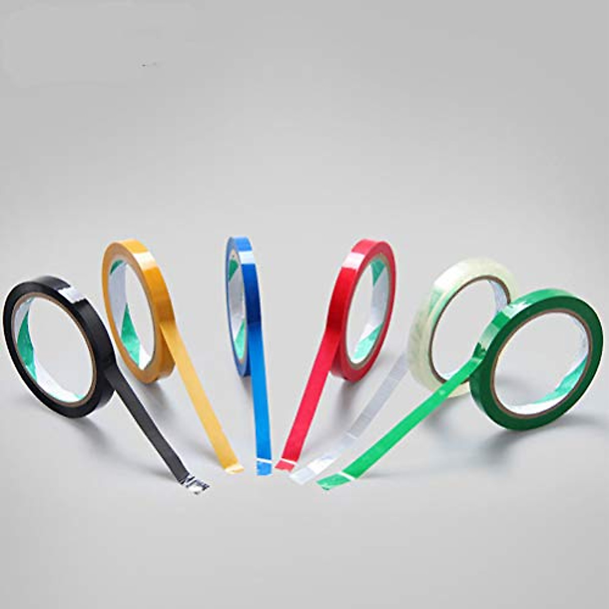 Homoyoyo Spike Tape 18Pcs Bag Sealing Tape Blue Green Red Poly Bag Sealing Tape Tape Bag Sealer Accessories for Bag Sealing Machine 12mm 30m Color Masking Tape