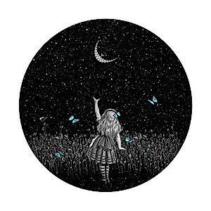 Wonderland Smiling Starry Night - Alice In Wonderland PopSockets PopGrip: Swappable Grip for Phones & Tablets