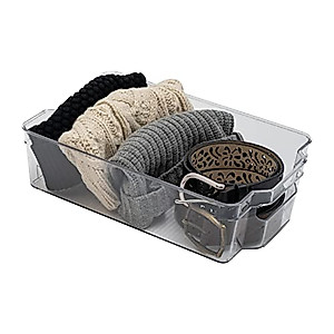 Dial Industries, Inc. Closet Organizer Stackable Bins, Set of 4, 12.5" x 8.5" x 3.75"