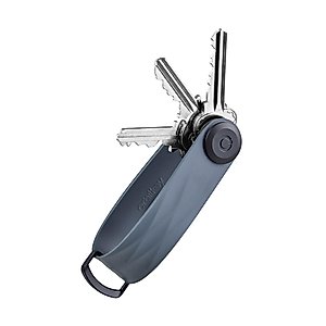 Orbitkey New Active Key Organizer Lite w/updated D-Ring | Weather Resistant, Stainless Steel Locking Mechanism (Graphite)