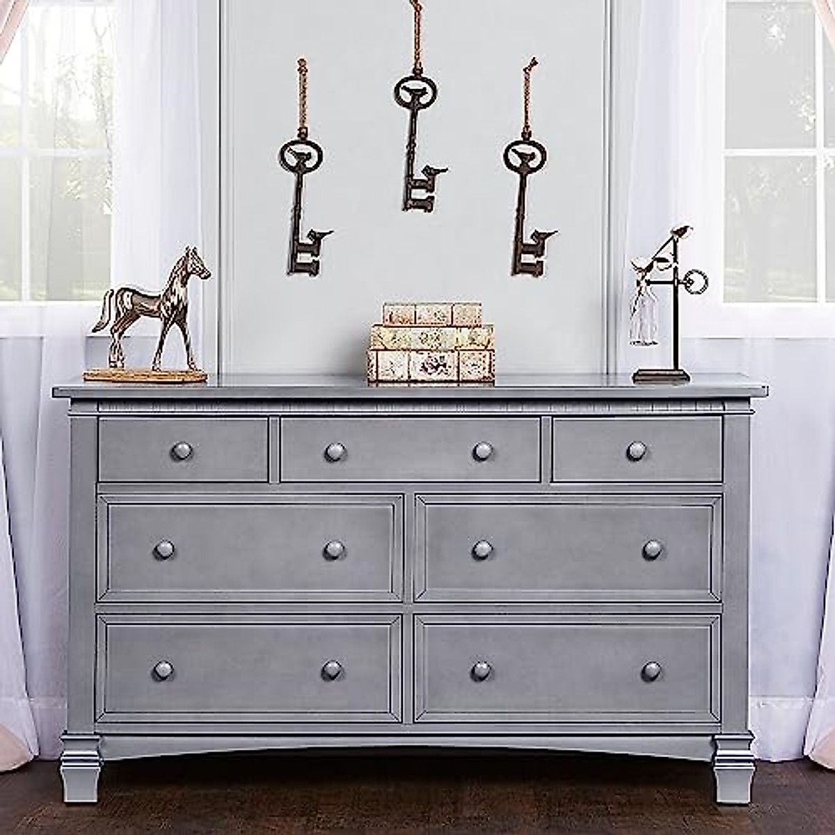 Evolur Santa Fe Double Dresser, Storm Grey