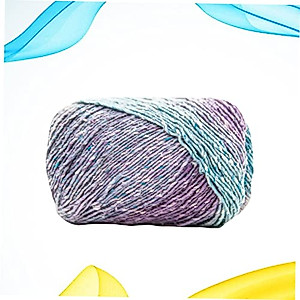 VILLCASE Self- Striping Crochet Yarn Hand Crochet Yarn Knitting Yarn Organic Milk Multicolor Yarn Hand Knitting Yarn Gradient Colorful Yarn Knitting Yarn Material Braided Wire Manual