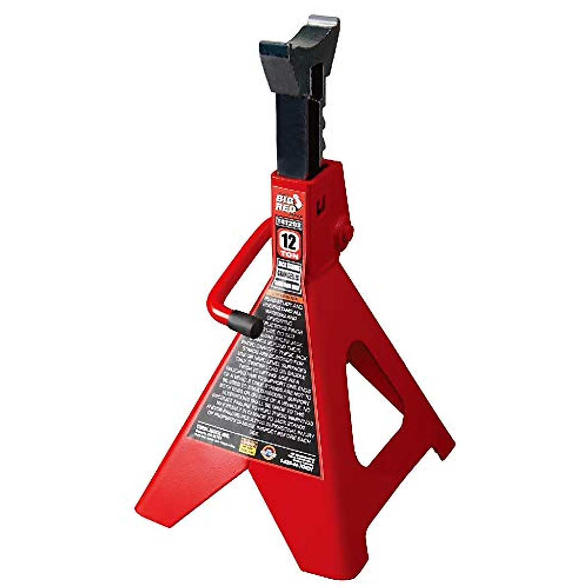 BIG RED T41202 Torin Steel Jack Stands: 12 Ton (24,000 lb) Capacity, Red, 1 Pair