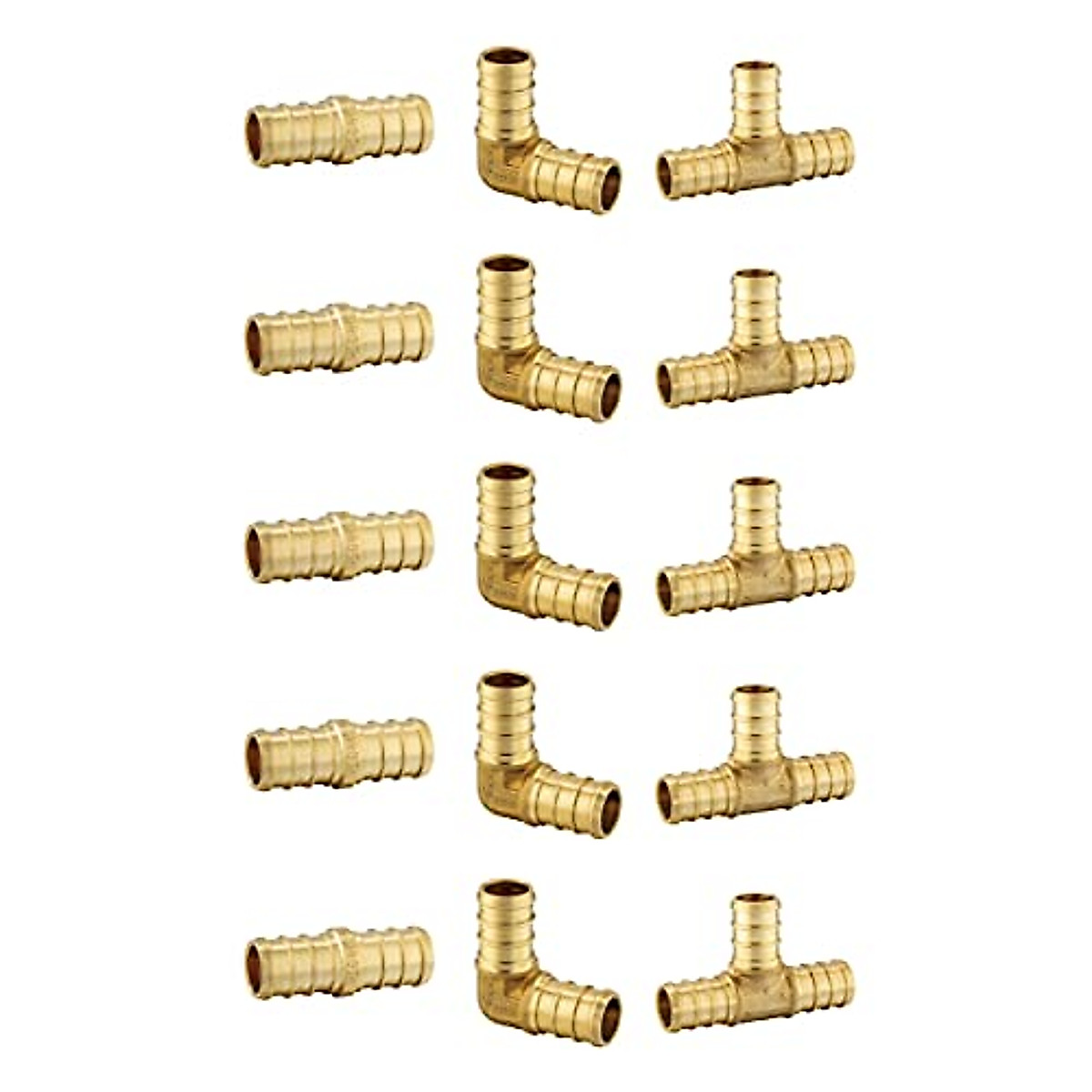 EFIELD 1/2 inch 200 ft Pex-b Pipe/Tubing 2 x100 ft Blue & Red, Pex Fittings (15), Crimp Tool, Clamps, and Cutter Combo Kit