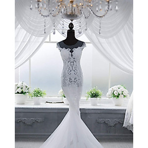 Mannequin Torso Manikin Dress Form 59-67 Inch Height Adjustable Female Dress Model Display Torso Body Tripod Stand Clothing Forms (Black, 59-67 Inches)