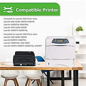 Aztech Compatible Q5942A Toner Cartridge Replacement for HP 42A Q5942A 42X Q5942X Q1338A for HP 4250 4200 4350 4300 4250N 4240 4350N 4250TN 4250DTN 4350DTN 4350TN Printer (Black, 1-Pack)
