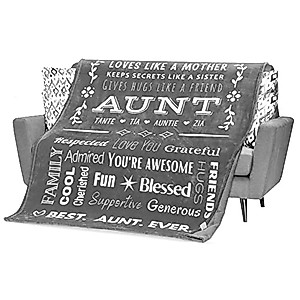 FILO ESTILO Mom and Aunt Fleece Package - Two Quality 320gsm Fleece Blankets for Mom and Aunt, Both in Color Grey