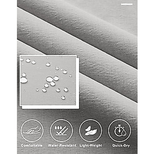 Libin Mens Golf Pants Stretch Work Dress Pants 30" Quick Dry Lightweight Business Casual Pants for Men Comfy Water Resistant, Light Grey, 40W x 30L