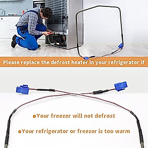 DA47-00244W Refrigerator Defrost Heater Assembly Replacement for Samsung Fridge Appliance Parts & Accessories, Heater Metal Sheath Replace AP5583435 PS4140530 Fits Models RF2 RF4 RFG and More