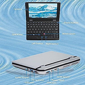 ZWYING 【Win 11/MS 2019office】 All Metal 7.0 inch Touch Screen Ultra-Light Mini Laptop High-Speed CPU J4105 12G RAM/512GB SSD High-Performance Notebook Computer (512GB SSD)
