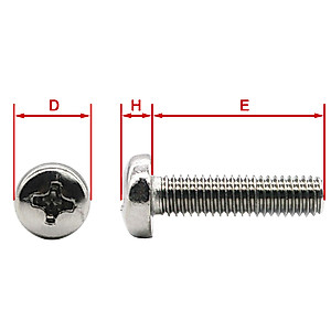 (10 pc) M8-1.25x35 mm Pan Head Phillips Machine Screws,18-8 Stainless Steel by Fullerkregs