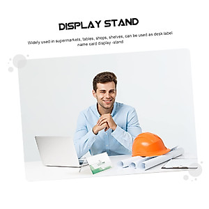 SHOWERORO 5pcs Display Board Tent Cards Place Number Holders Display Rack Nameplate Display Trays Mini Sign Holder Stand Place Stand Mini Sign Display Small Sign Holder Acrylic Wallet Desk