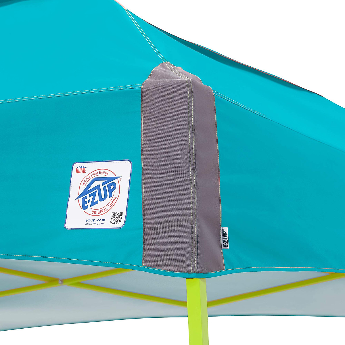 E-Z UP Dome Instant Shelter Canopy, 10' x 10', Vented Top with Wide-Trax Roller Bag & 4 Piece Spike Set, Royal Blue