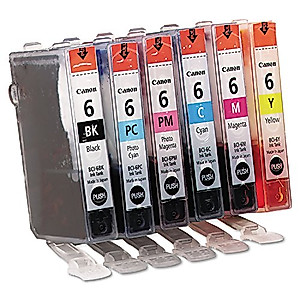 Canon BCI-6 6 Color Multi Pack Compatible to iP8500, iP6000D, i9900, i9100, i960, i950, i900D, S9000, S900, S830D, S820D, S820, S800, BJC 8200