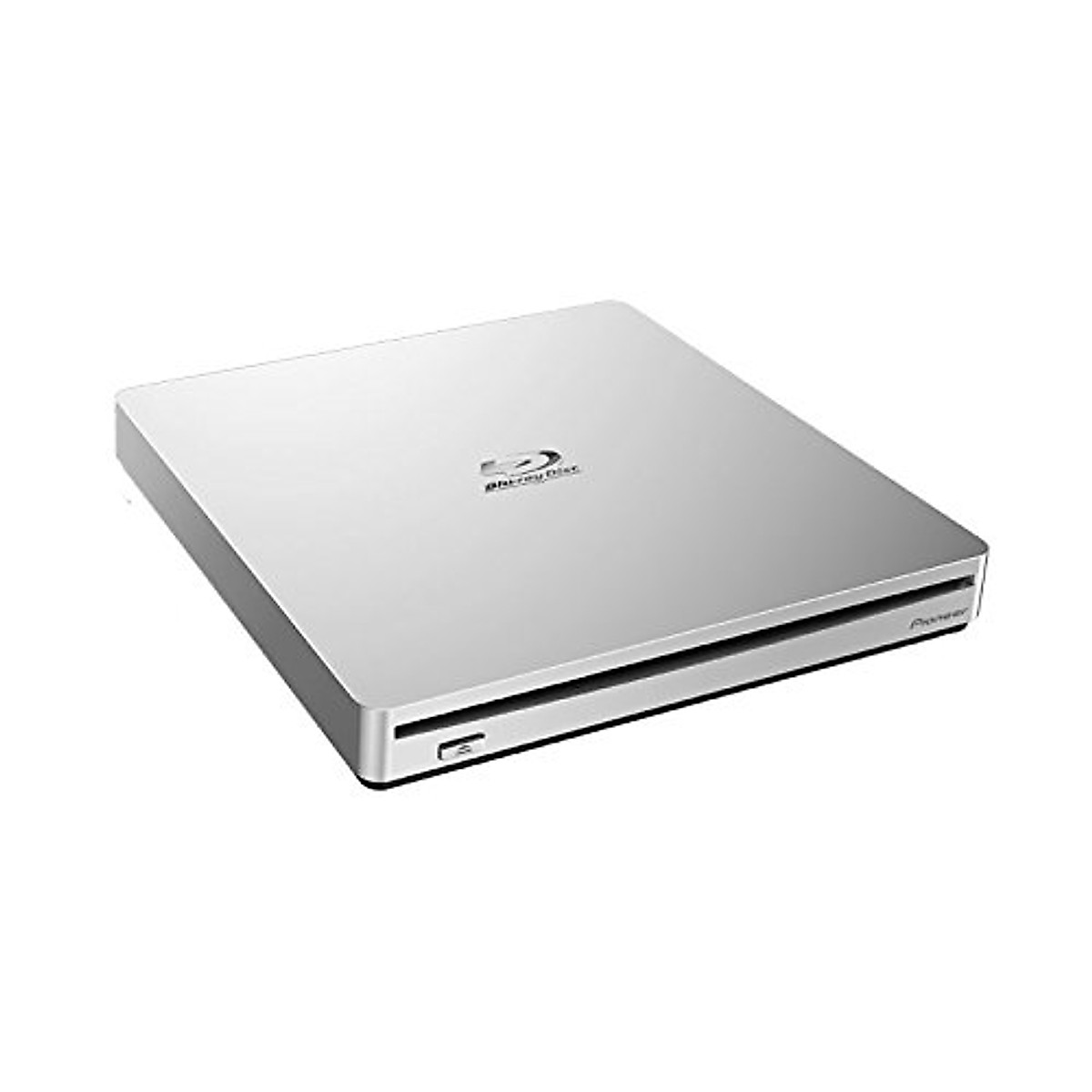 PIONEER External Blu-ray Drive BDR-XS07S Silver Color to Match Mac.6X Slot Loading Portable USB 3.2 Gen1(3.0) BD/DVD/CD Writer. Supports BDXL and M-Disc Format. USB Bus Powered