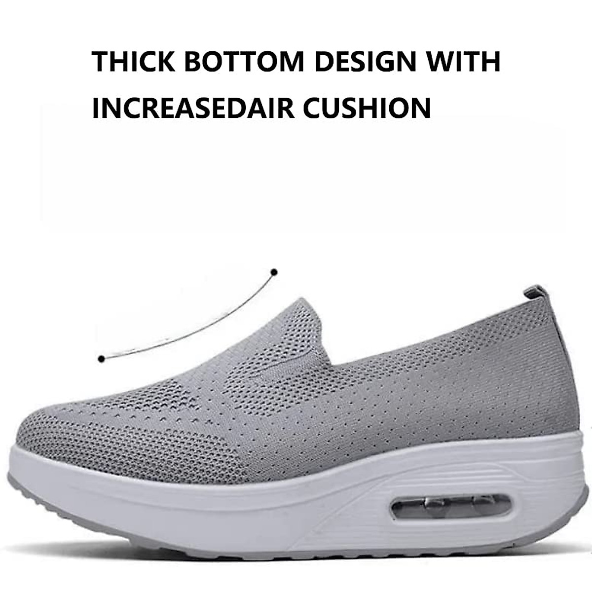 Women's Orthopedic Sneakers - 2023 New Air Cushion Slip on Walking Shoes with Arch Support, Non-Slip Orthopedic Stretch Casual Walking Shoes Sandals, Women's Breathable Mesh Platform Sneakers (Pink, adult, women, numeric_7, numeric, us_footwear_size_syste