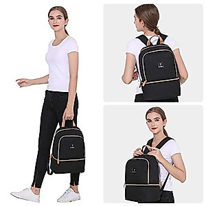 Breast Pump Bag Backpack - Cooler and Moistureproof Bag Double Layer for Mother Outdoor Working Backpack, Fit Most Size Breast Pump Large (Black)