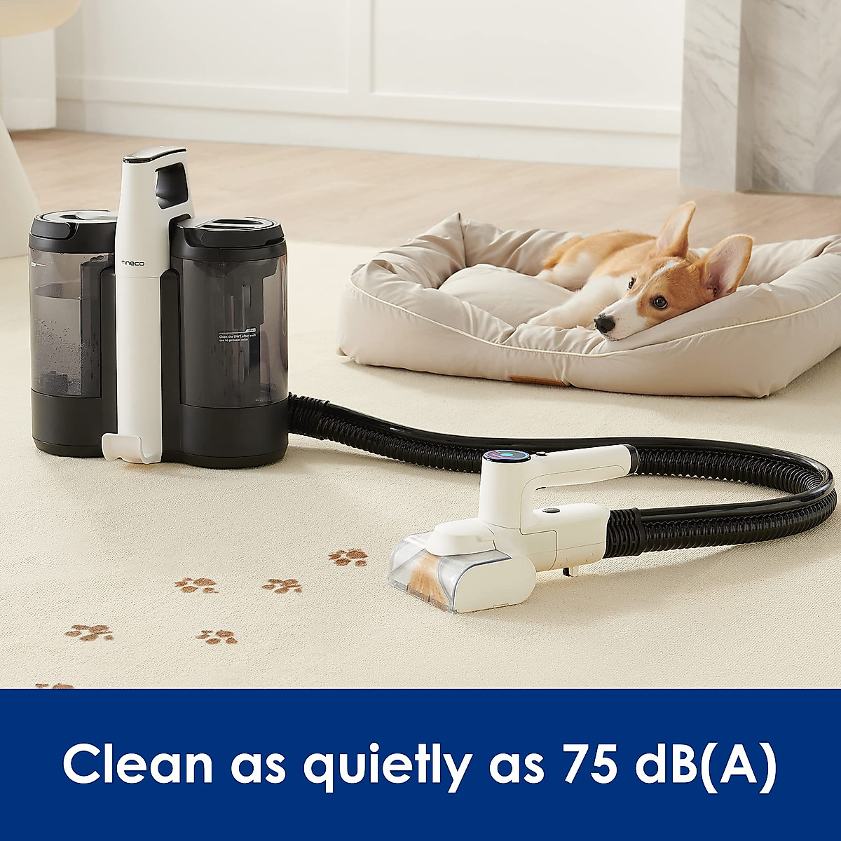 Tineco CARPET ONE Spot Essentials Smart Cordless Carpet and Upholstery Spot Cleaner, Portable, Lightweight, Quiet Operation, LED Screen