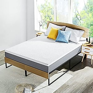 PrimaSleep 10 Inch Gel Infused Superior high-Density Memory Foam Mattress, CertiPUR-US® Certified, Gray, Queen