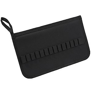 BOMKEE 28 Slots Pencil Sleeve, Binder Pencil Case Inner Page Carrying Pen Pad Fit for Cosmetic Brush, Crayon, Color Pencil, Gel Pen