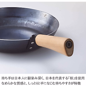 日々道具(Nichinichidougu) Daily Tools Iron Frying Pan, Deep Type, Induction Compatible, 11.8 inches (30 cm), Made in Japan, Yamada Industries, Hammered 99, Black