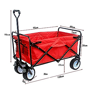 KOHARA Shopping Cart 75100cm Shopping Cart Collapsible Shopping Cart Trolley Grocery Carts with 4-Wheeled Utility Trolly Cart for Groceries Utility Cart (Color : Brown)