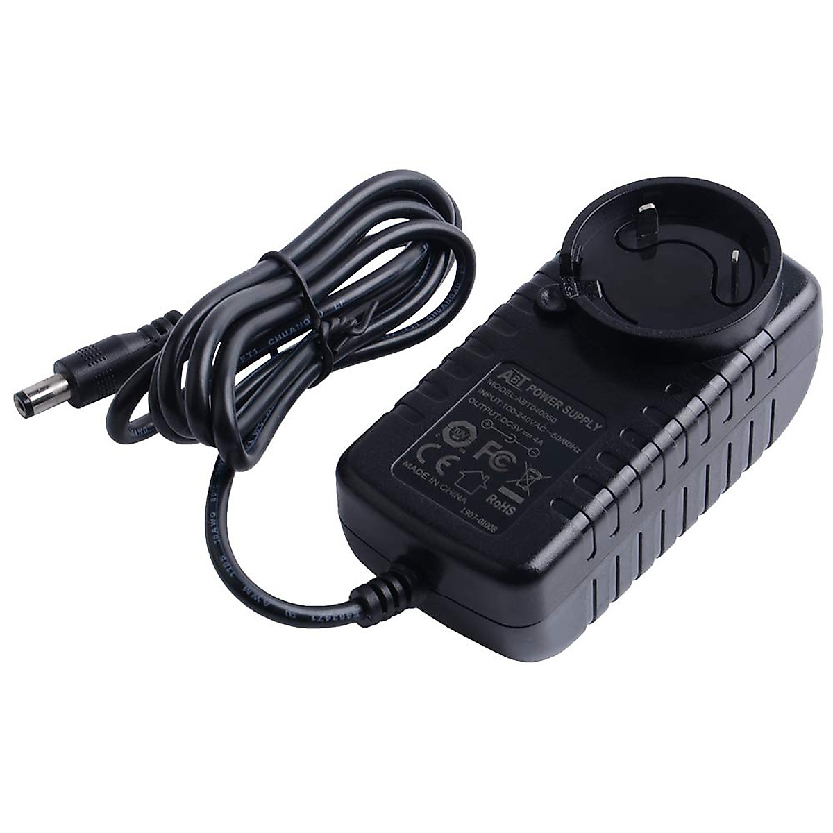 GeeekPi DC 5V 4A Power Adapter with US&EU&UK Plug DC5.5x2.5mm for Raspberry Pi X820/X825 SATA Expansion Board/ X700 UPS/ X720/ X735 Power Management Board/Jetson Nano/X822/X852/T300/T100/T200/X750