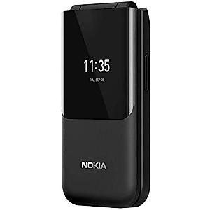 Nokia 2720, 2.8" (TA-1170) 4GB, Dual SIM, Flip Phone, GSM Unlocked, International Version, No Warranty - Black