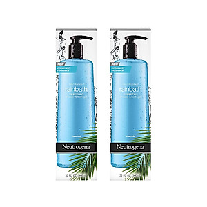 Neutrogena Rainbath Replenishing and Cleansing Shower and Bath Gel, Moisturizing Body Wash and Shaving Gel with Clean Rinsing Lather, Ocean Mist Scent, 32 fl. oz (Pack of 2)