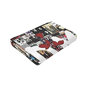 Jenniarner Flannel Plush Novelty Throw Blanket, Depeche Electronic Music Mode Throw for Fall Sofa Decorative, Super Cozy and Thick Wrinkle-Resistant 50"x40"