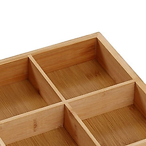 Divided Wooden Tray,Veggie Tray Serving Tray Divided Platter Wooden Food Server Multi Compartments Serving Tray for Hot Pot Restaurants Sushi Plate (4 Compartments)