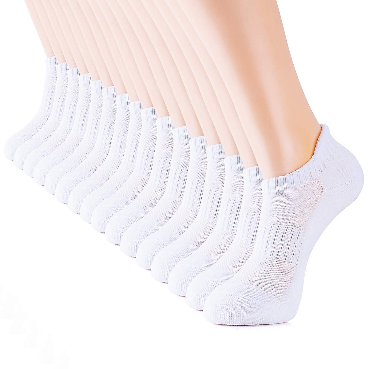 IDEGG 8 Pairs Ankle Performance Athletic Running Socks Low Cut Sports Tab Socks for Women and Men