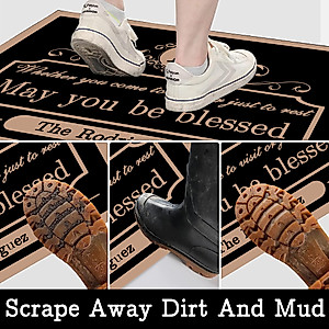 Differ More Customized Monogram Welcome Mats Outdoor for Front Door(Made in USA) - Custom Welcome Door Mats Indoor Entrance with Initial - Low-Profile Floor Mat for Yard(30"x18")