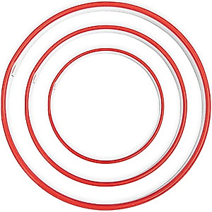 3Pcs Round Cookie Cutters 3", 4", 5", Circle Biscuit Cutter, Large Cookie Cutters, Small Cake Cutter, Dough Cutter, Unique Design with Protective Red Top PVC