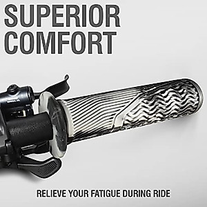 Marque MTB BMX Scooter Grips - Handlebar Bicycle Grips for Flat Straight Bars Like BMX, MTB, Scooter; Rubber Non-Slip Grip to Match Any Bike or Scooter (Flanged Urban Camo)