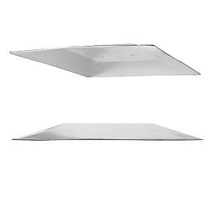 Replacement Patio Heater Heat Shield (Square) - Glass Tube Heat Shield with 3 Pre-Drilled Holes - Compatible with Gardensun BFC-A-SS Propane Gas Patio Heater and Other 4-Sided Glass Tube Heaters