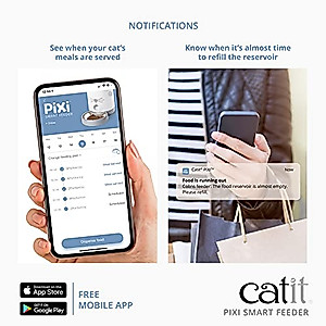 Catit PIXI Smart Feeder – Automatic and Customizable Feeding Schedule with App Support, White