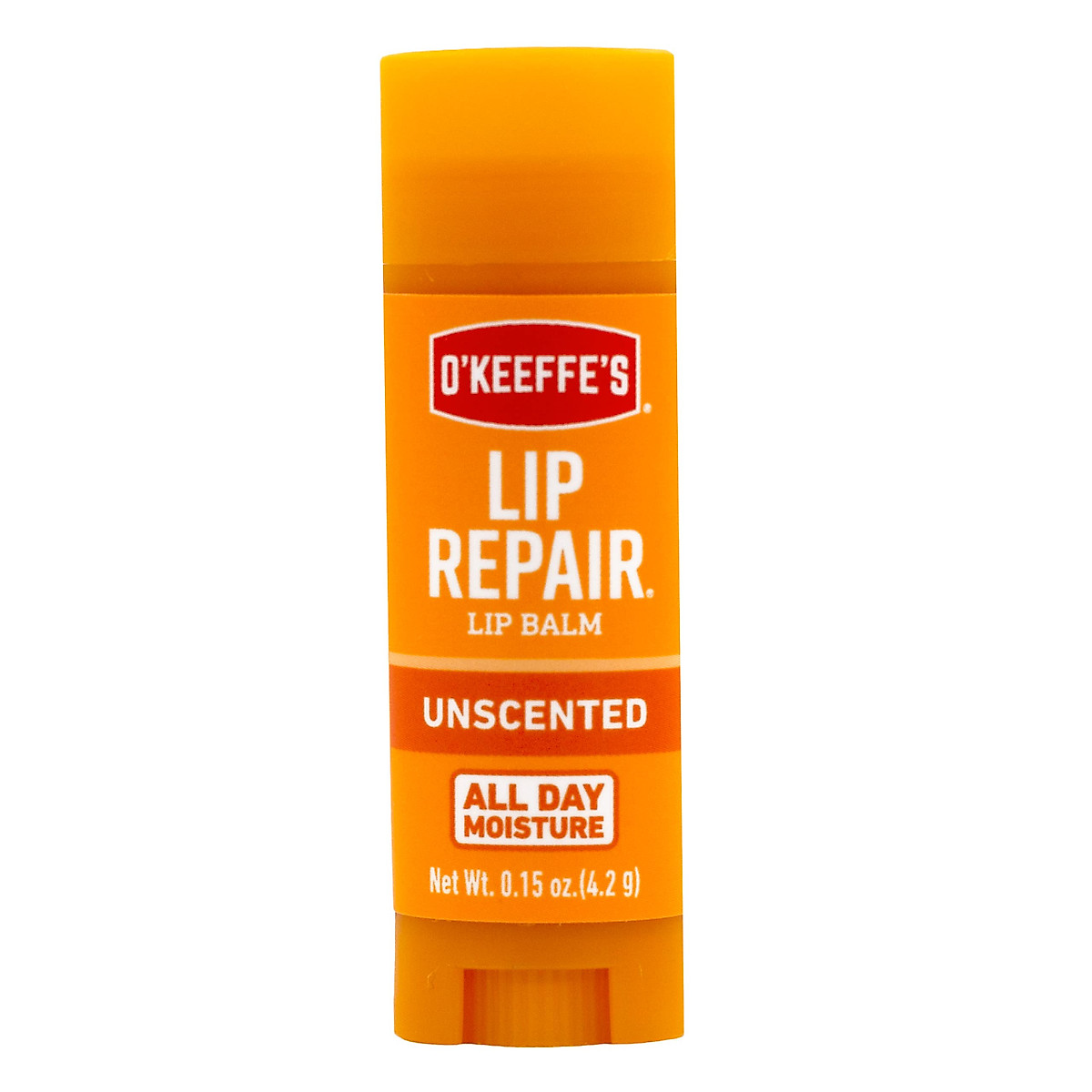 O'Keeffe's Lip Repair Lip Balm for Dry, Cracked Lips, Stick, (Pack of 4: 2 Cooling + 2 Unscented)