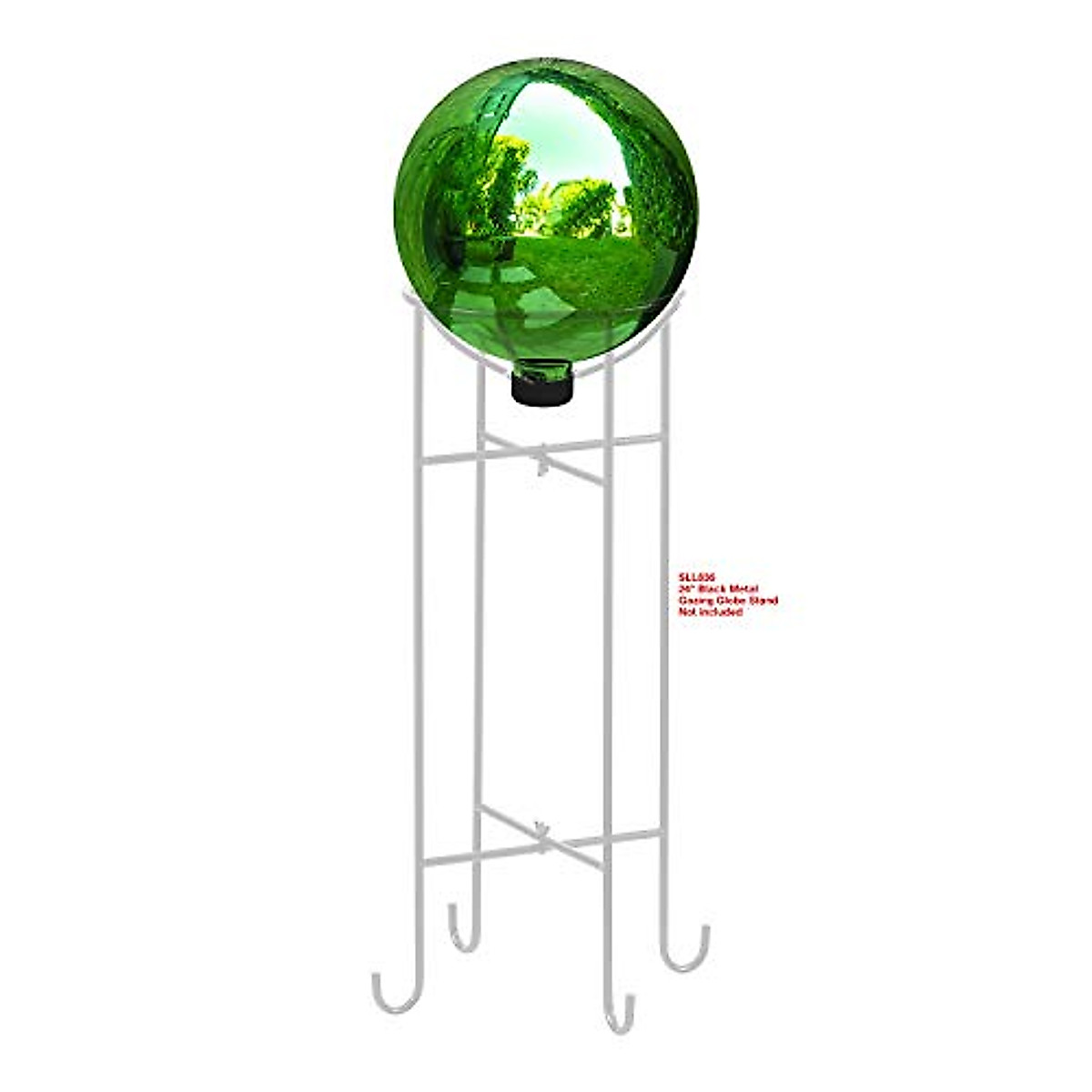 Alpine Corporation GLB292GN Gazing Globe, 10"L x 10"W x 12"H, Green