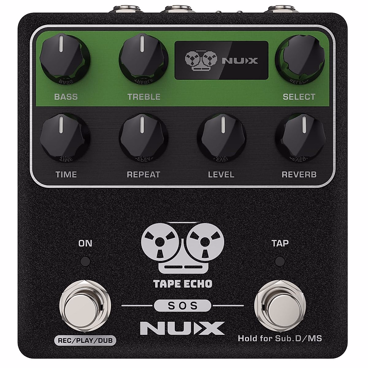 NUX NDD-7 TAPE ECHO Delay Effects Pedal,Up to 1600ms Stereo Delay Time,7 Repro-Tape Heads Combinations and Reverb