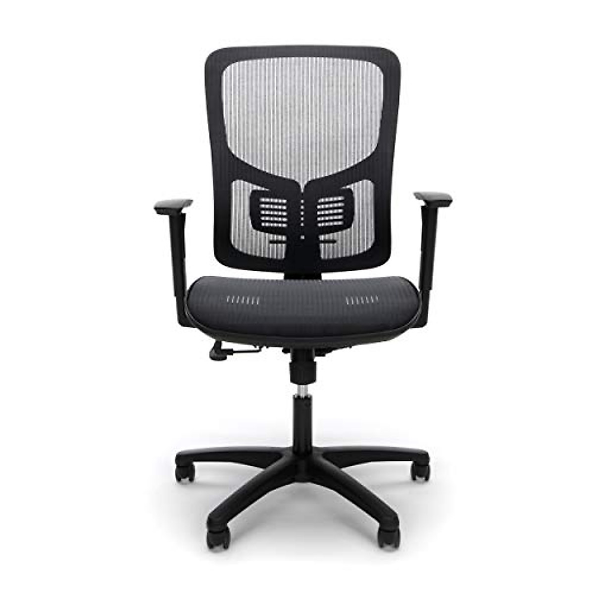 OFM Essentials Collection Mesh Seat Ergonomic Office Chair with Lumbar Support, in Black