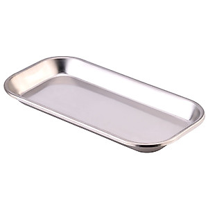 Surgical Tray Stainless Steel,Ozgkee Metal Tray 1Pc Dental 201 Stainless Steel Medical Instrument Tray Useful Tool For Clinic Lab Stainless Steel Tray Medical