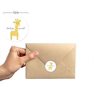 Cute Animals Thank You Stickers,Round 1 Inch 500 Labels Per Roll Animals Series Stickes,Thank You Label for Birthday Gift Envelope Closing Kids Toys Teacher Reward Stickers.